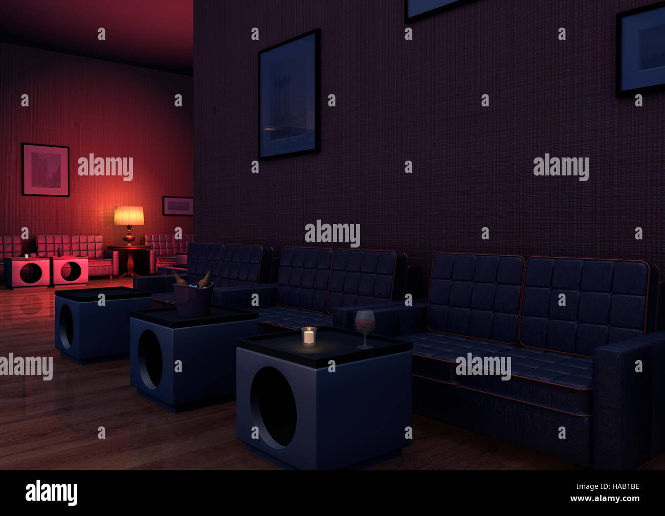 3d rendering lounge bar hi-res stock photography and images - Alamy