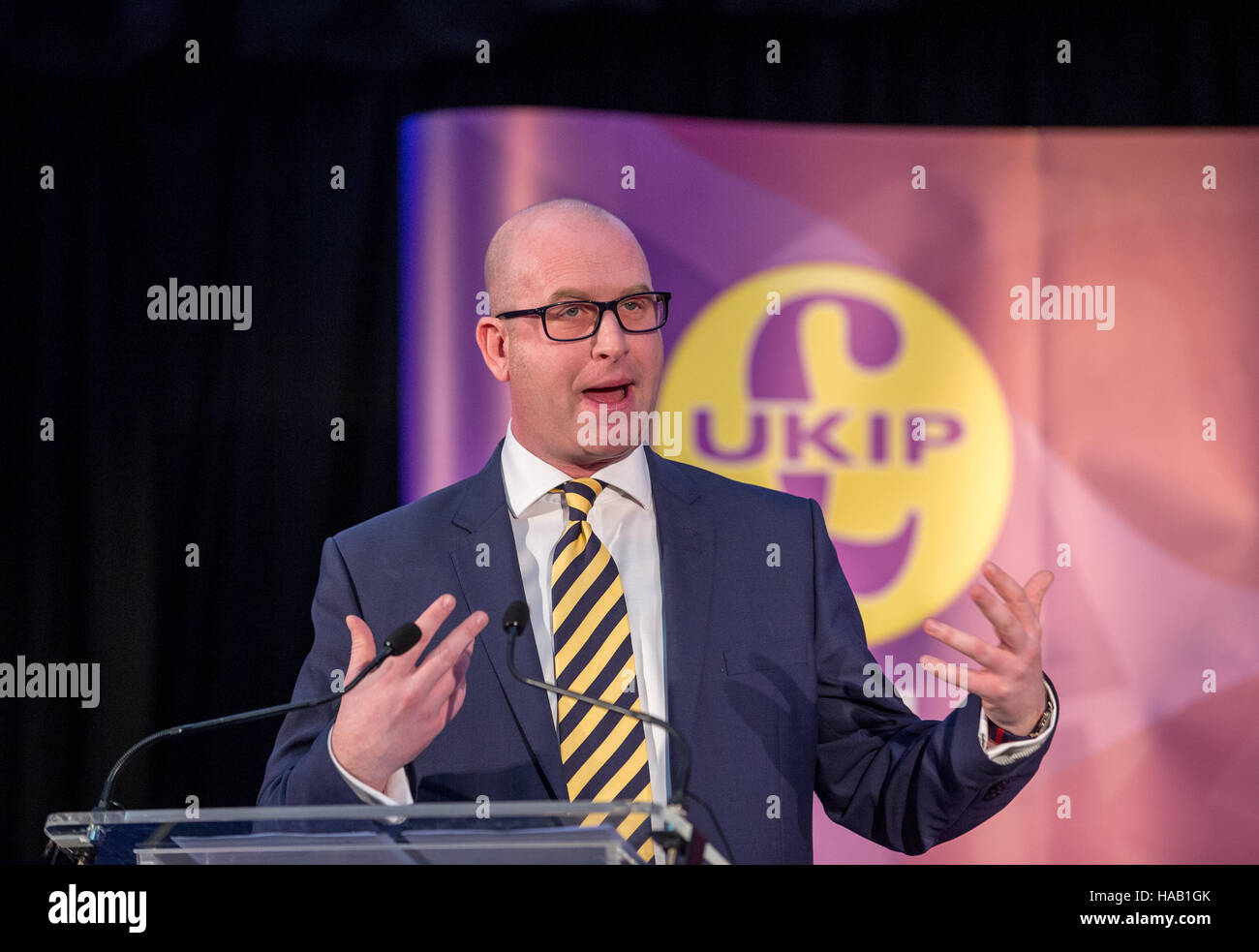 New UKIP leader,Paul Nuttall,makes his acceptance speech as he is ...