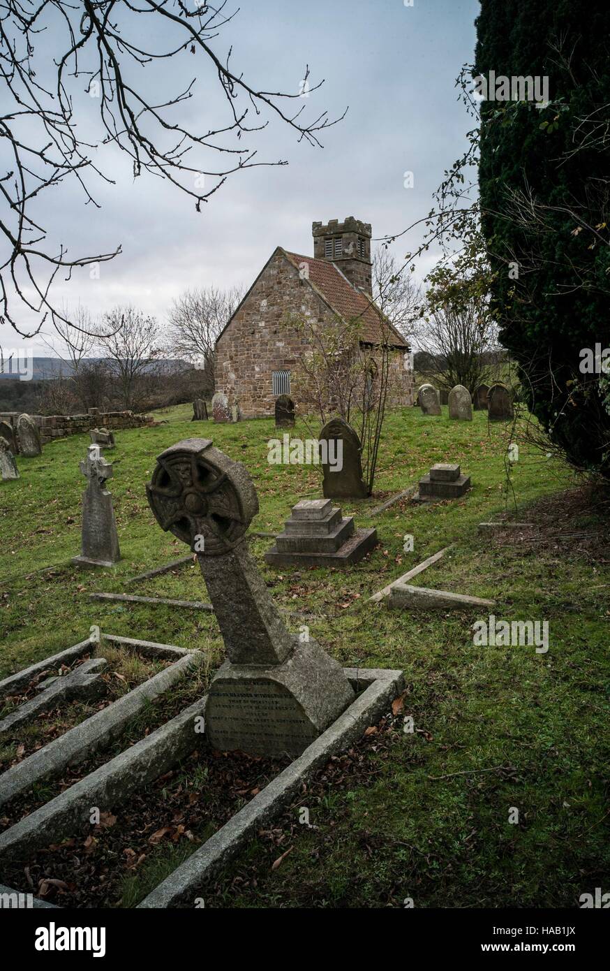The Old church of St Andrew Upleatham Stock Photo - Alamy