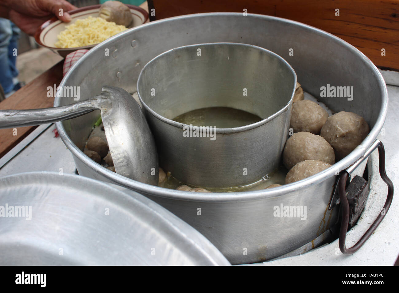 Indonesian traditional meat ball noodle snack food bakso Stock Photo ...