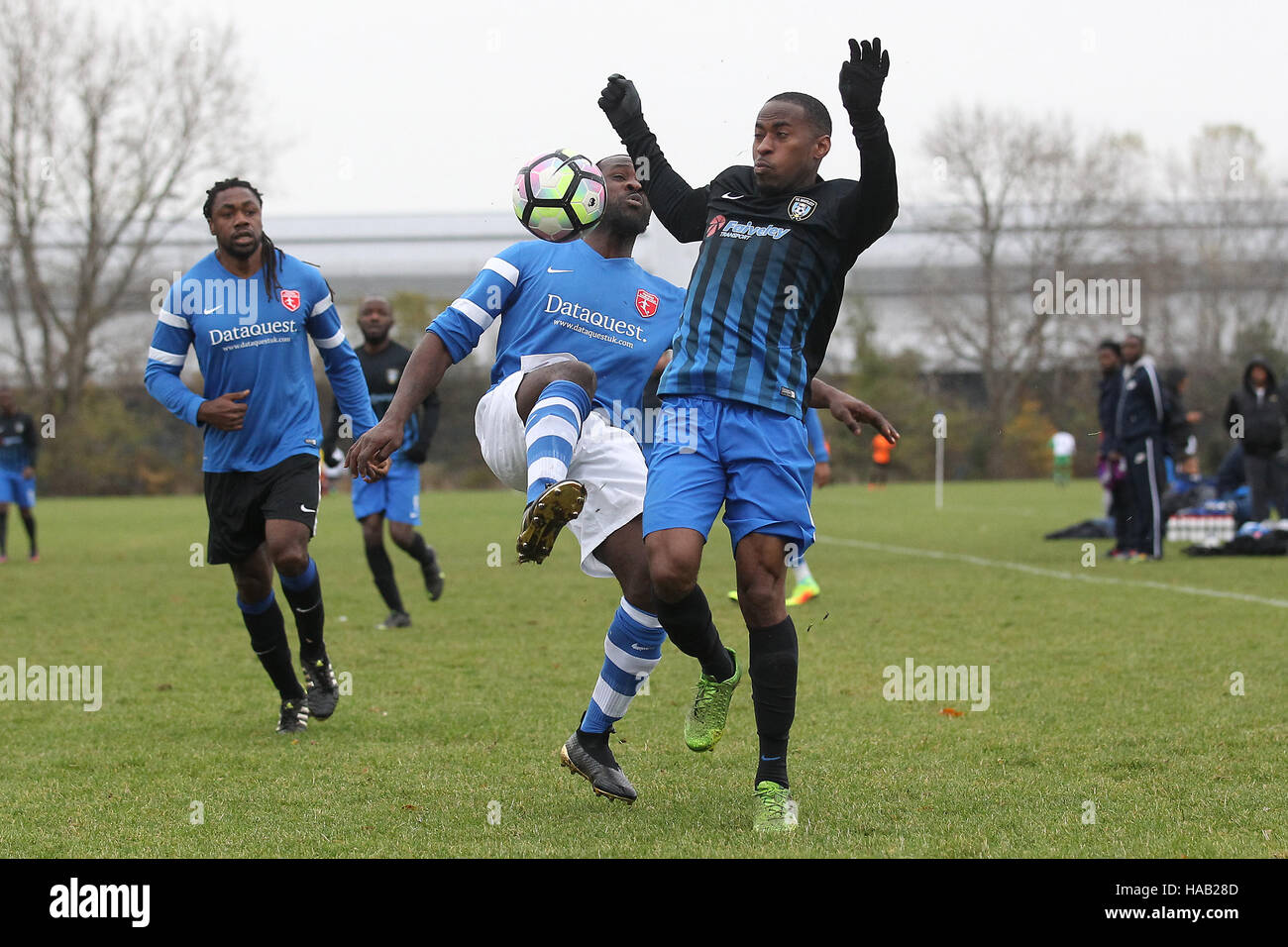 Highfield (blue/white) vs FC Bartlett, Hackney & Leyton Sunday League ...