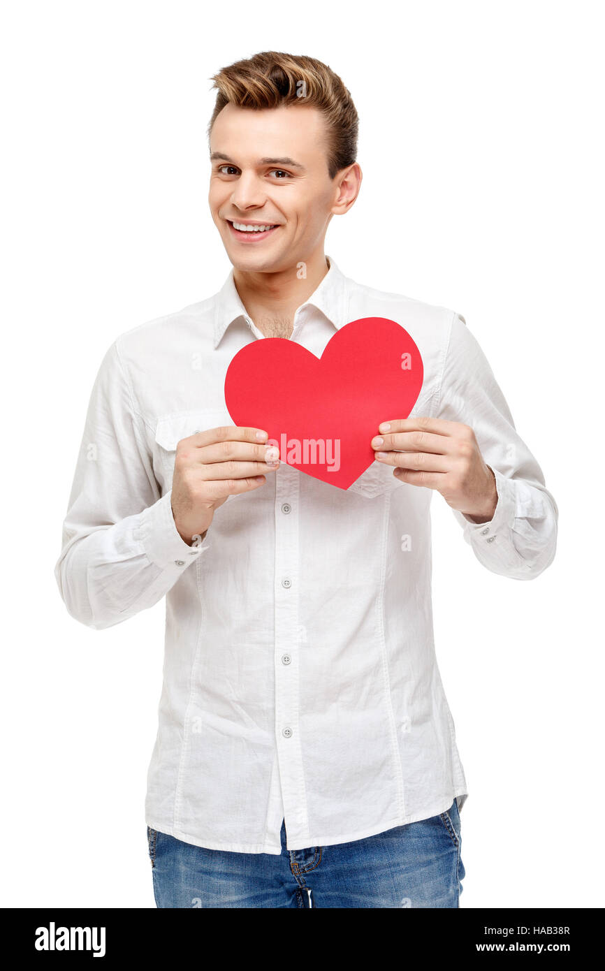 Man holding his heart hi-res stock photography and images - Alamy