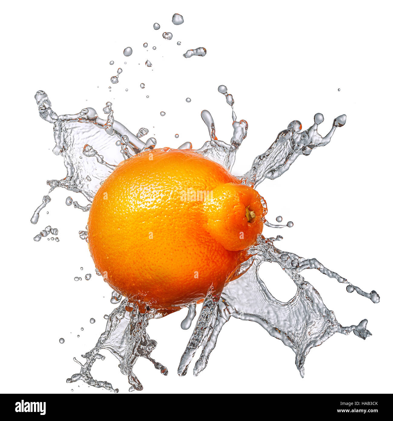 Water splash with mandarin isolated Stock Photo - Alamy