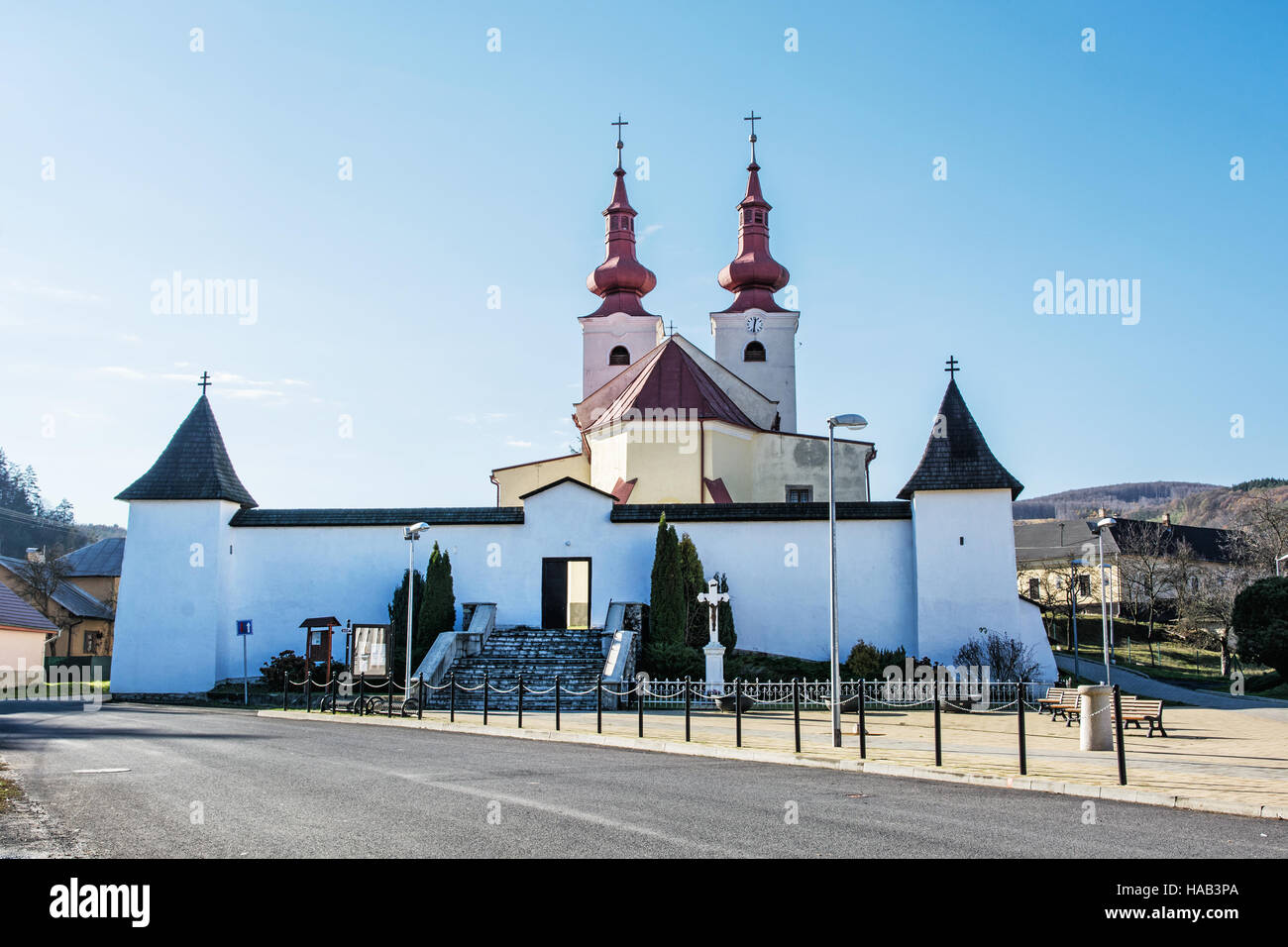 Roman catholic church in Divin village, Slovak republic. Religious ...