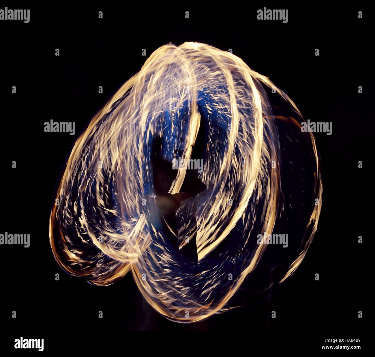 fire tracks on a long exposure during the fire show Stock Photo - Alamy