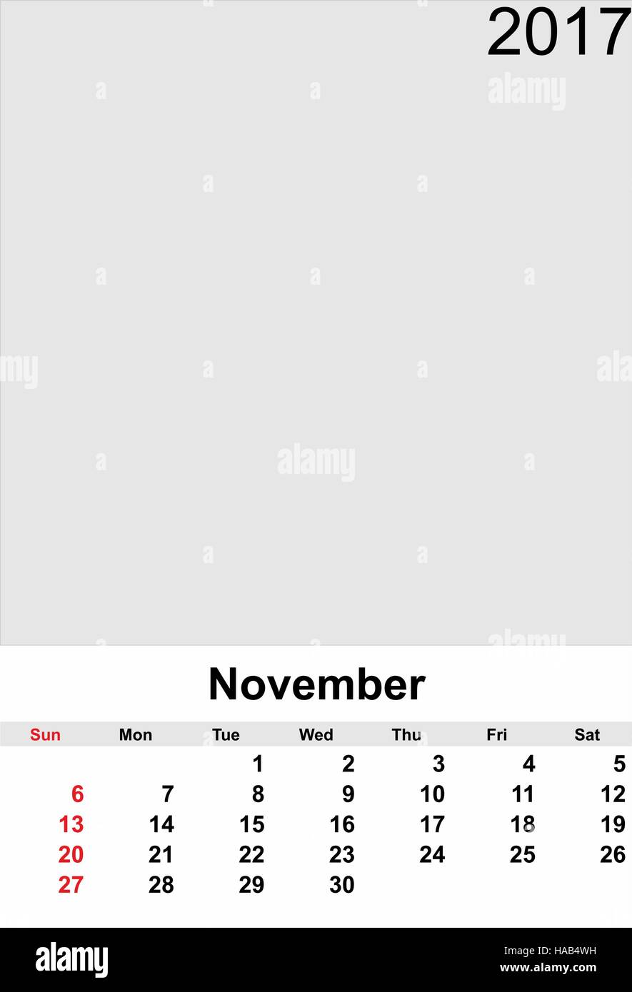 November 2017. Calendar vector illustration Stock Vector Image & Art ...