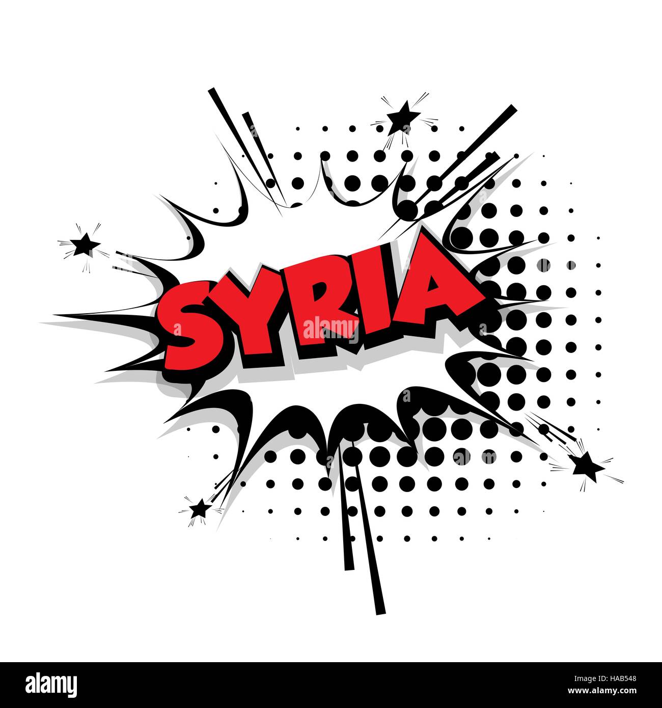 Comic text Syria sound effects pop art Stock Vector Image & Art - Alamy