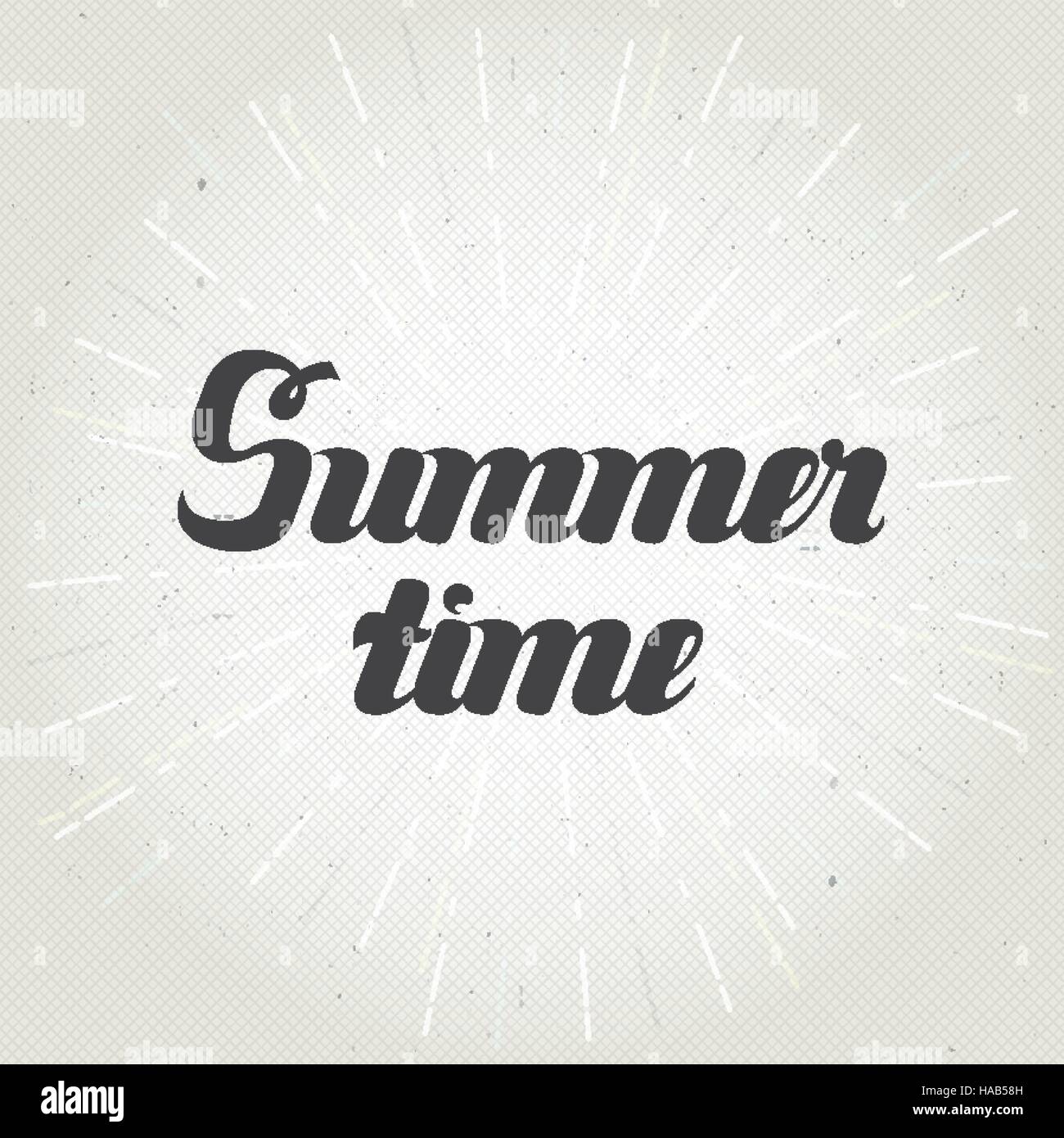 Summer time hand lettering. Handmade calligraphy vector illustration ...