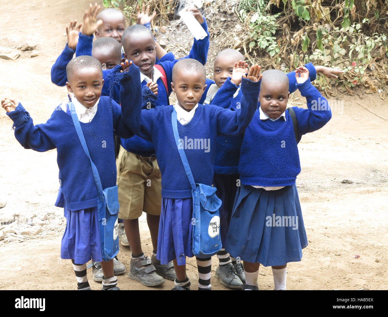 Excited cute school age african hi-res stock photography and images - Alamy