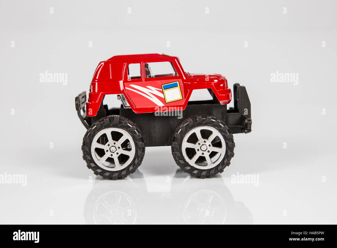 Red Jeep toy for children Stock Photo - Alamy