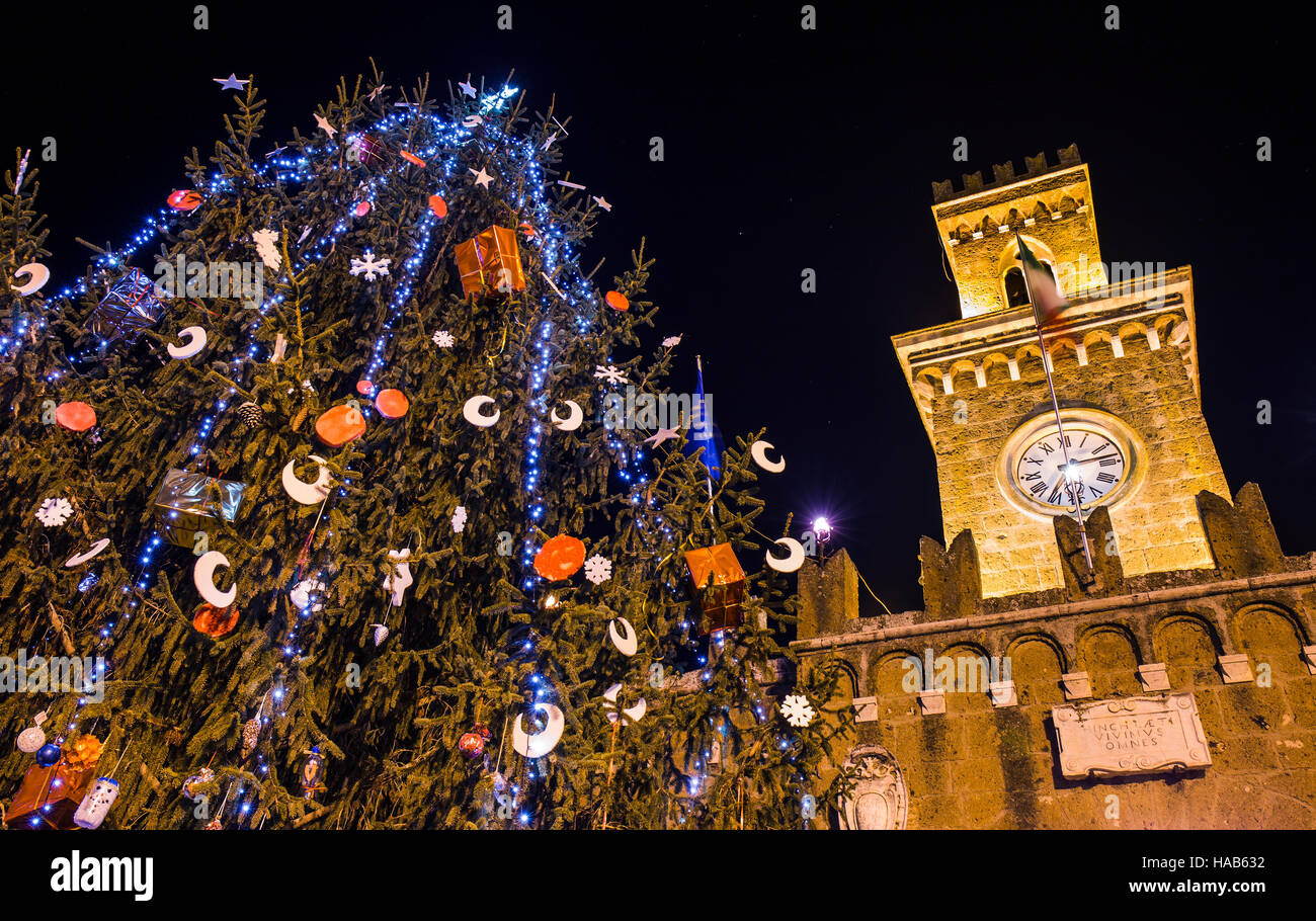 Christmas in Castel Sant'Elia, medieval village in the province of ...