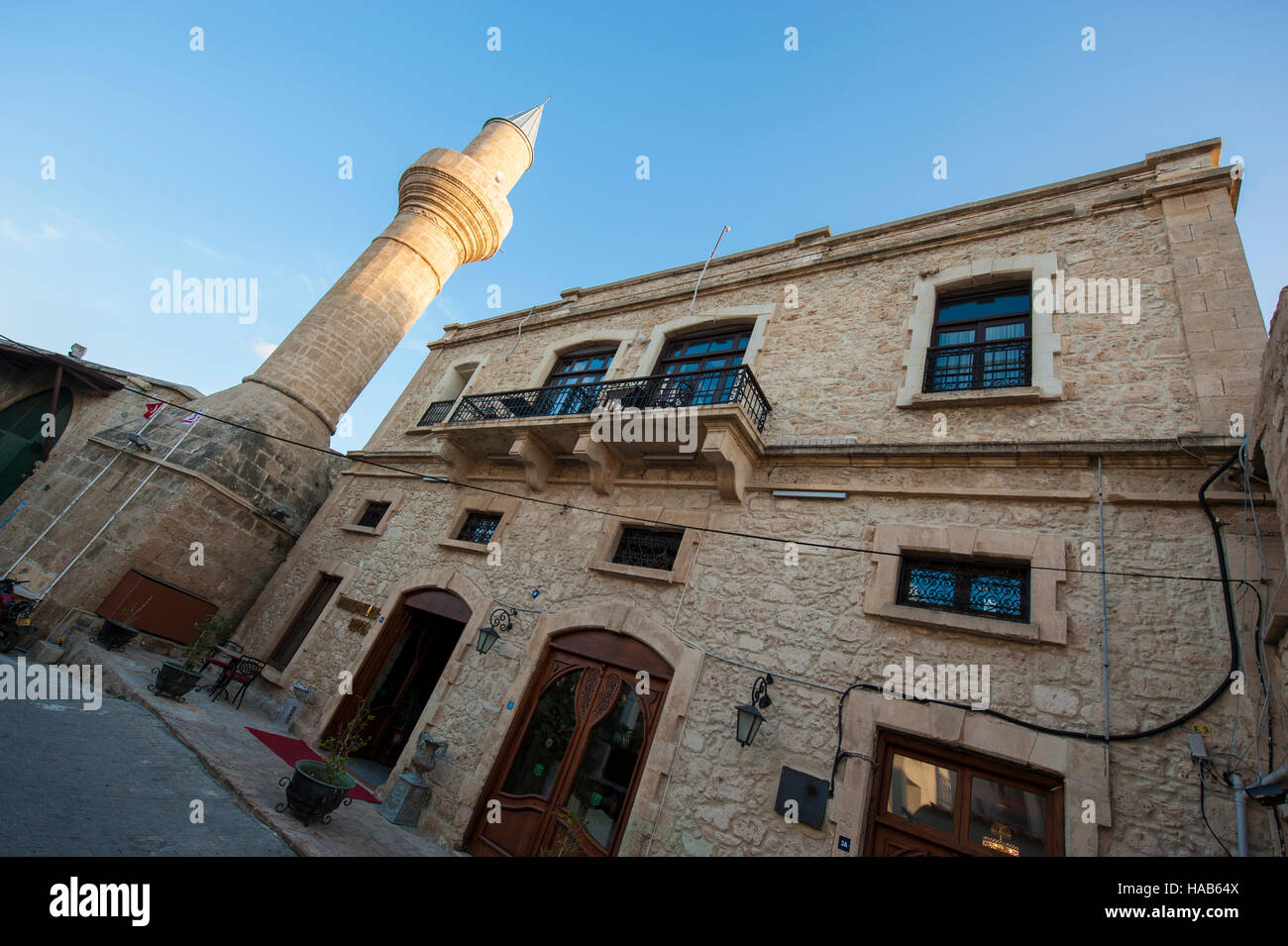 Agha Cafer Pasha Mosque in Kyrenia (Turkish: Girne), Northern Cyprus ...