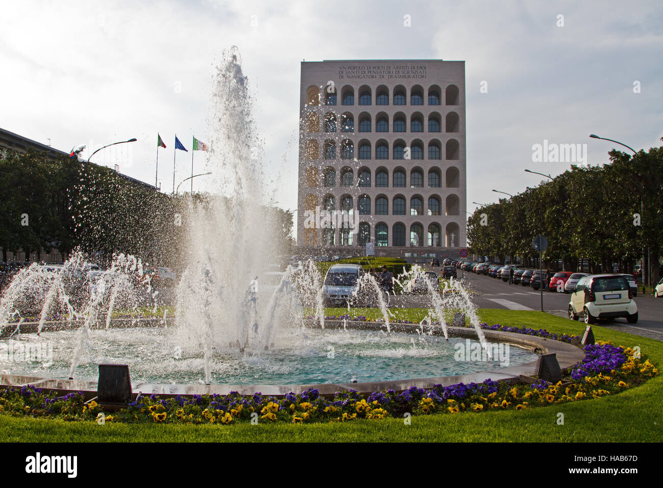Eur. Palace of Italian Civilization in Rome Stock Photo - Alamy