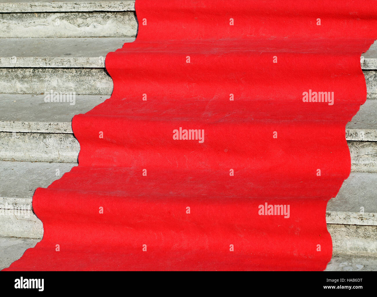 elegant long red carpet on the steps Stock Photo - Alamy