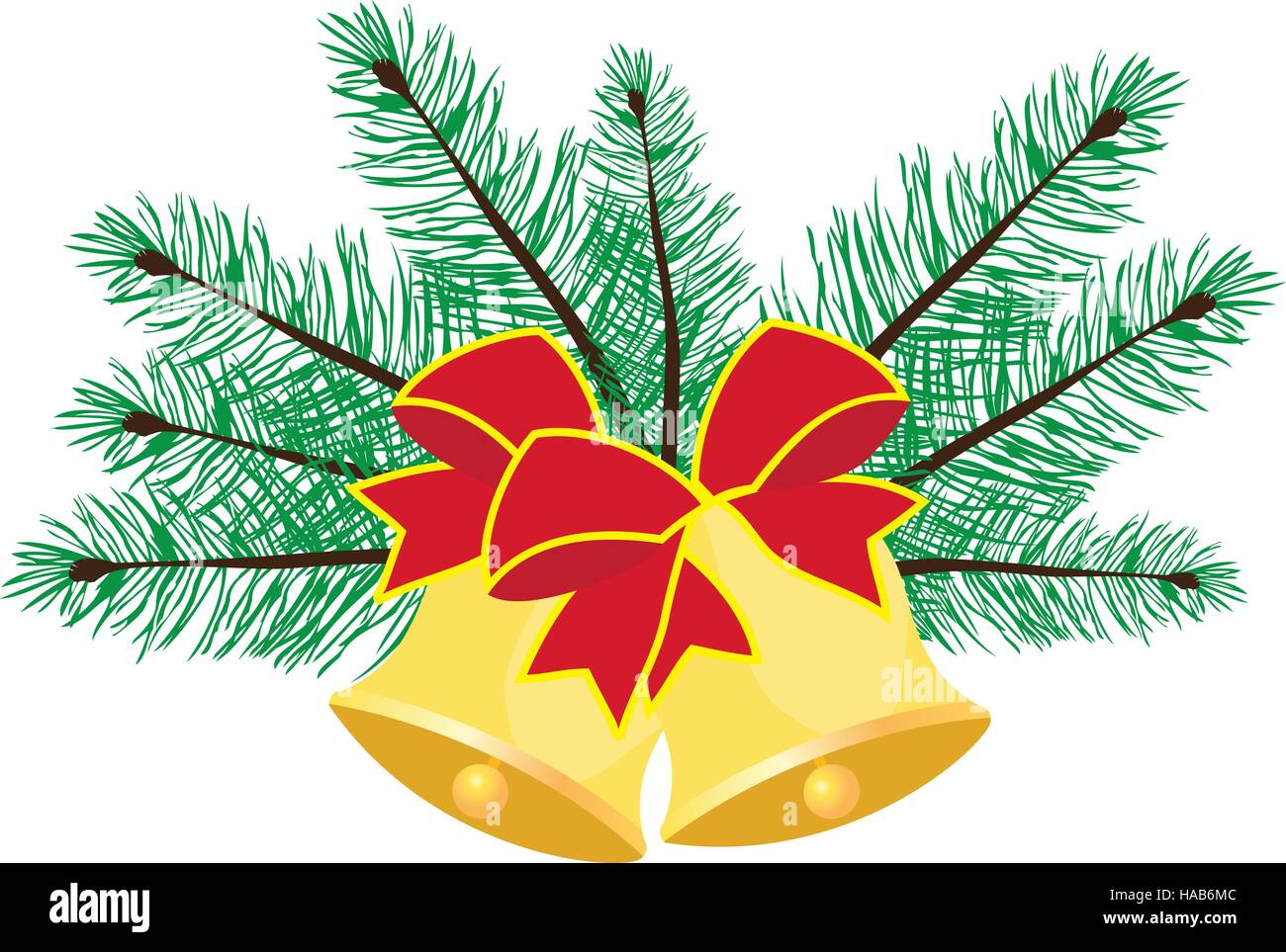 vector illustration of Christmas bells holiday background Stock Vector ...