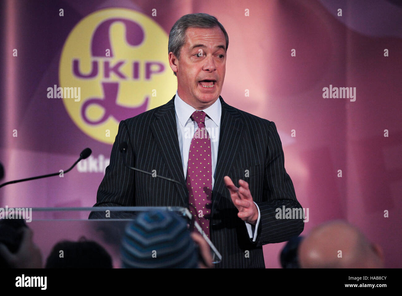 Westminster, London. 28 Nov 2016 - Outgoing UKIP leader Nigel Farage ...