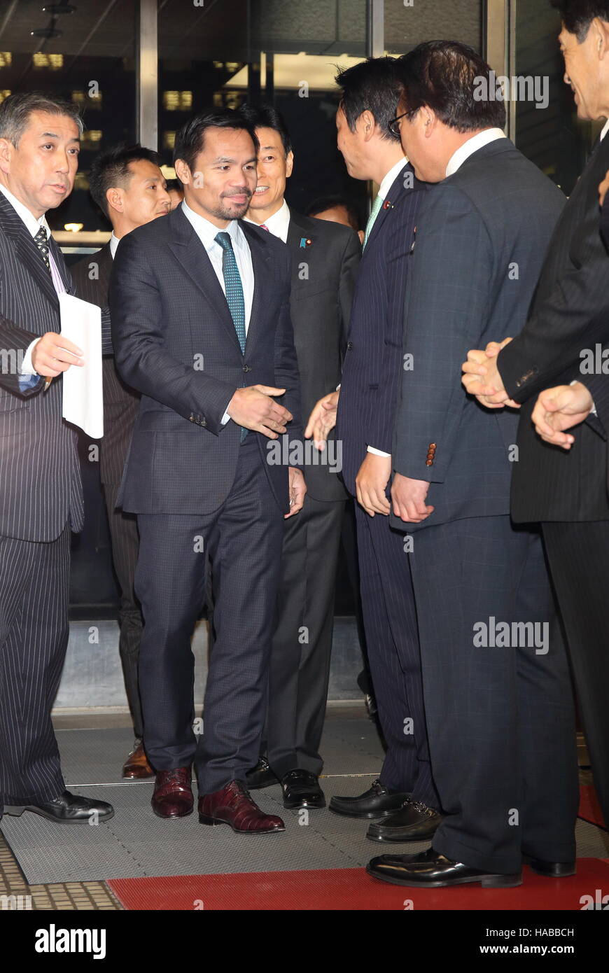 Filipino boxing icon and Senator Manny Pacquiao attends a meeting of a ...