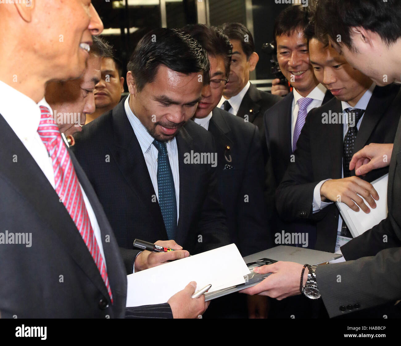 Filipino boxing icon and Senator Manny Pacquiao attends a meeting of a ...