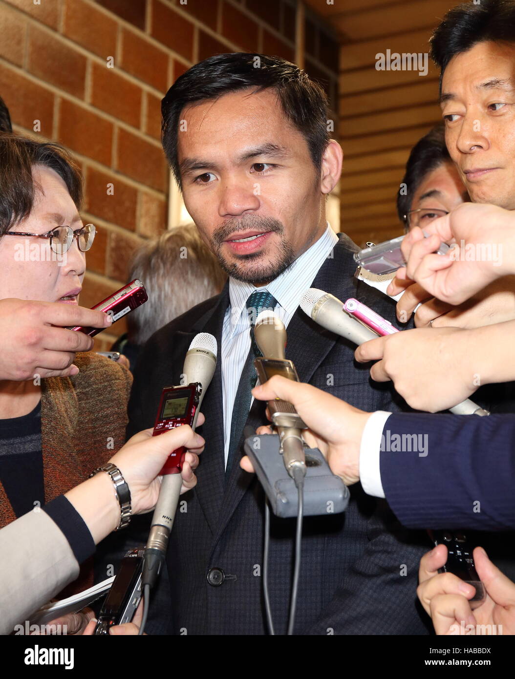 Filipino boxing icon and Senator Manny Pacquiao attends a meeting of a ...