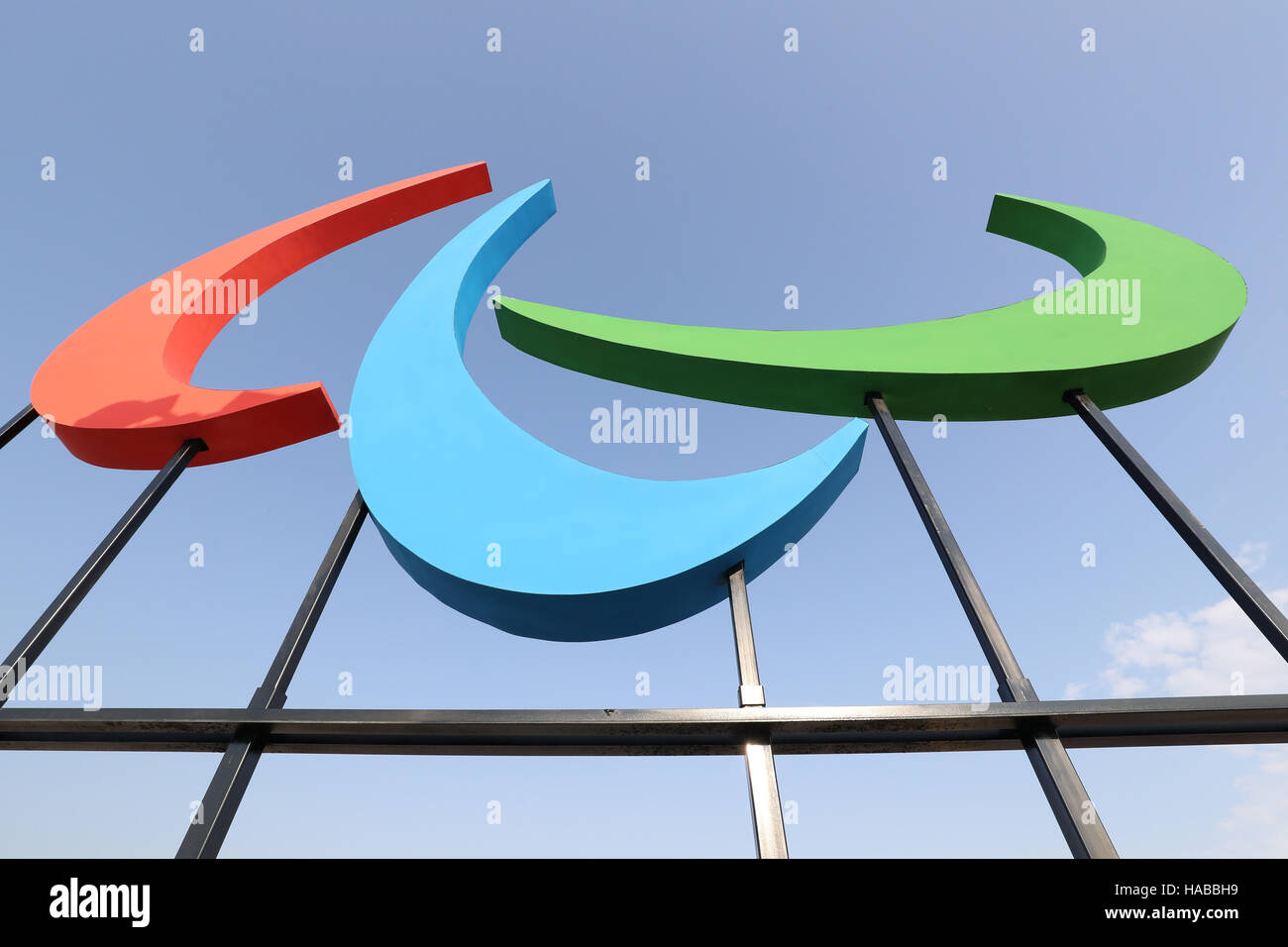 Paralympic symbol, SEPTEMBER 7, 2016 : Opening Ceremony at Maracana ...
