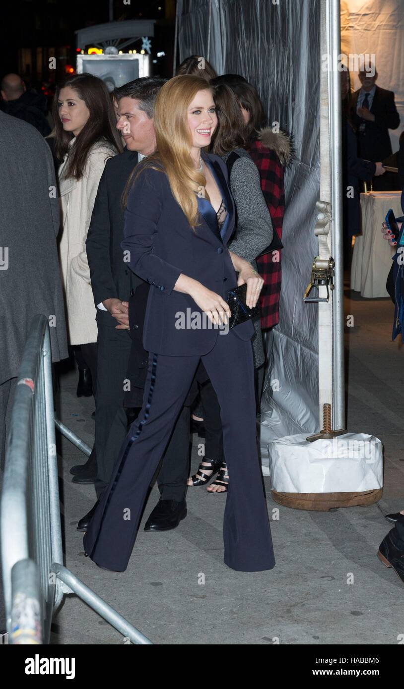 New York, NY, USA. 28th Nov, 2016. Amy Adams at arrivals for Gotham ...