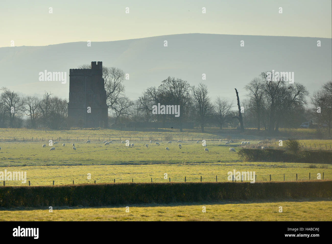 Laughton place, home of the Pelhams, ruined and then partly restored to ...