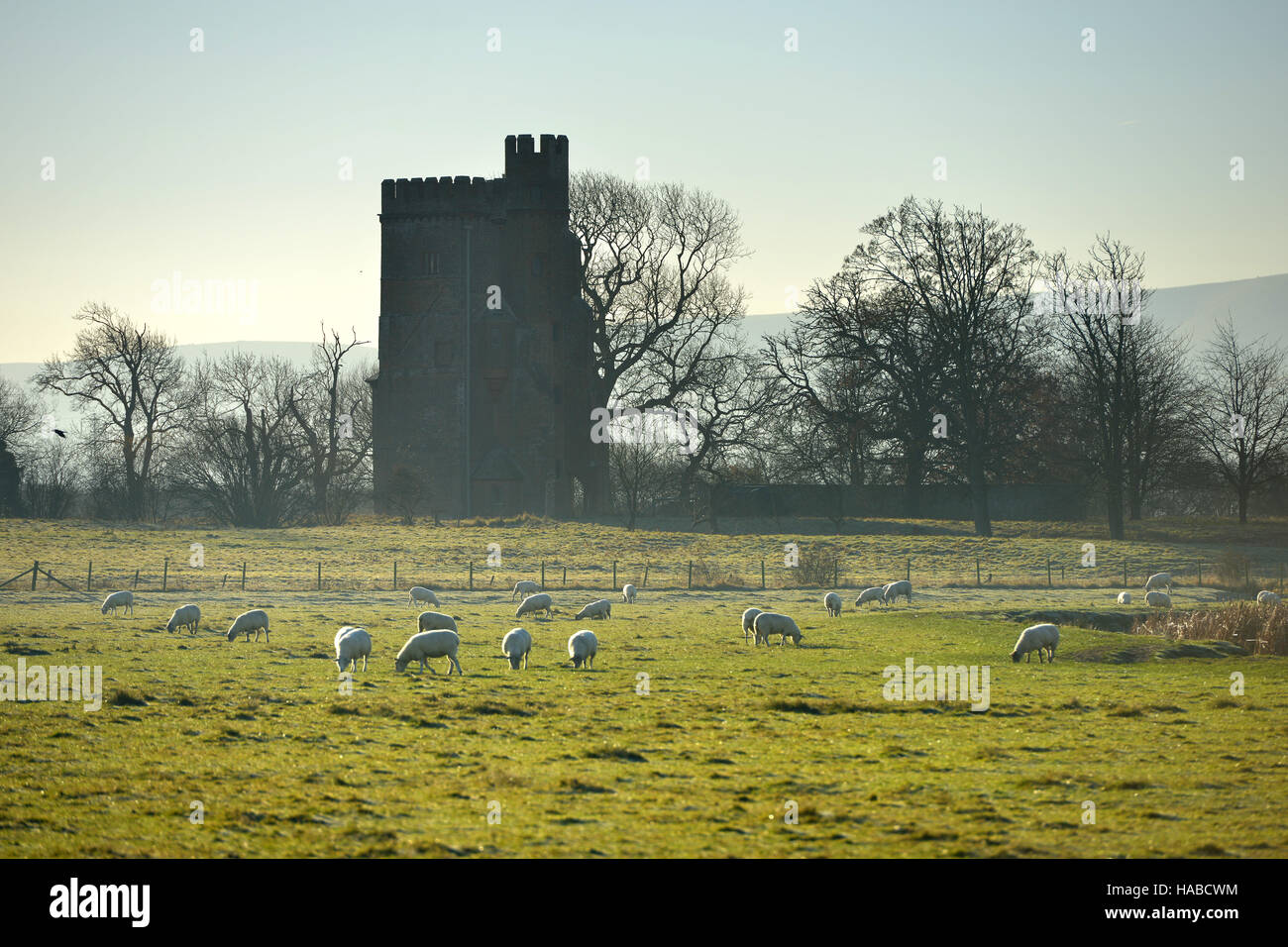 Laughton place, home of the Pelhams, ruined and then partly restored to ...