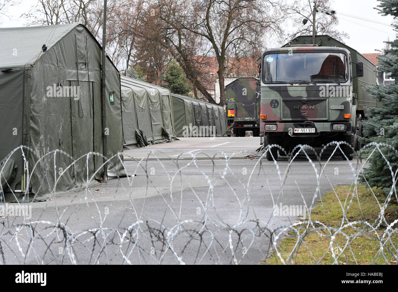 Szczecin, Poland. 28th Nov, 2016. A truck of the NATO Multinational ...