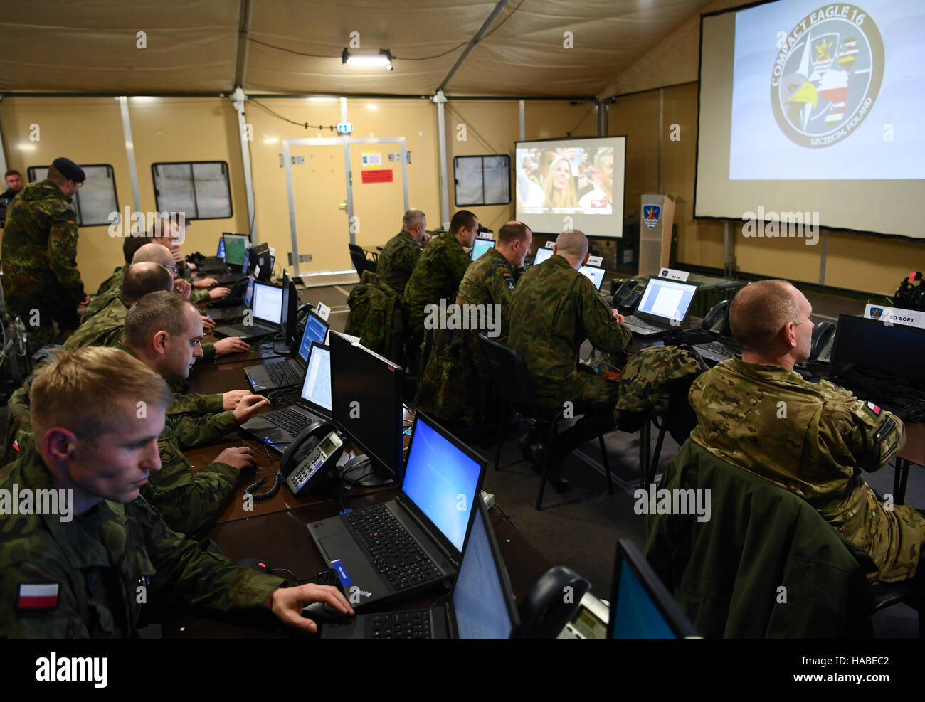 Szczecin, Poland. 28th Nov, 2016. Soliders of the NATO Multinational ...