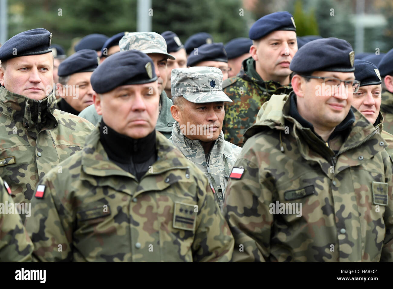 Szczecin, Poland. 28th Nov, 2016. Soldiers of the NATO Multinational ...