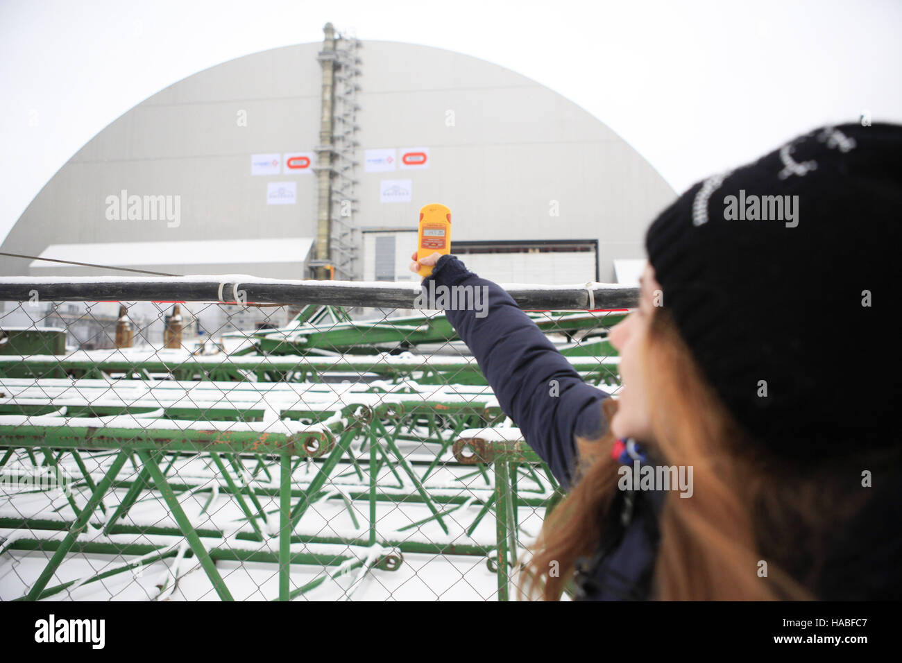 Chernobyl, Ukraine. 29th Nov, 2016. General view of the new protective ...