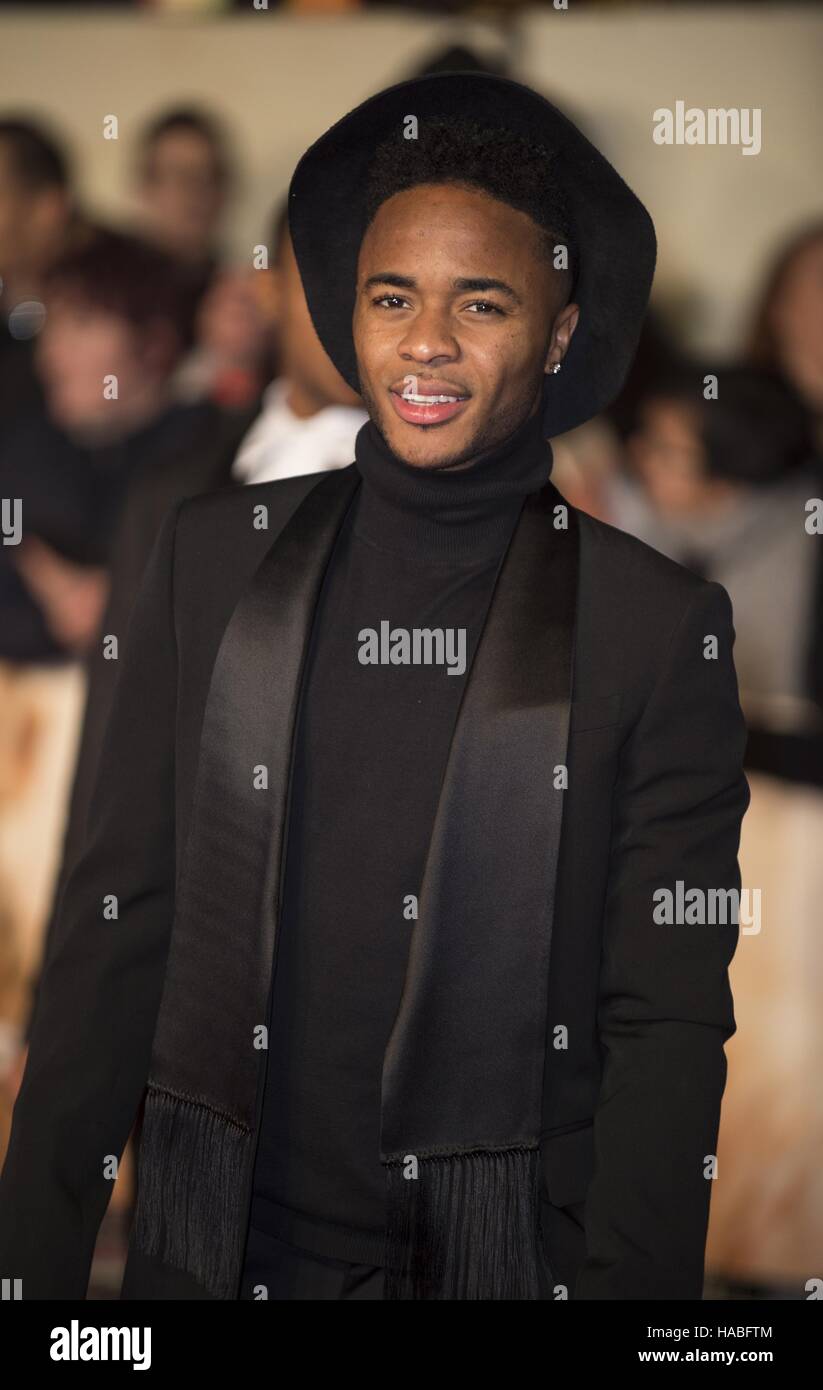 London, UK. 28th Nov, 2016. Raheem Sterling at the World Premiere of 'I Am Bolt' at Odeon ...