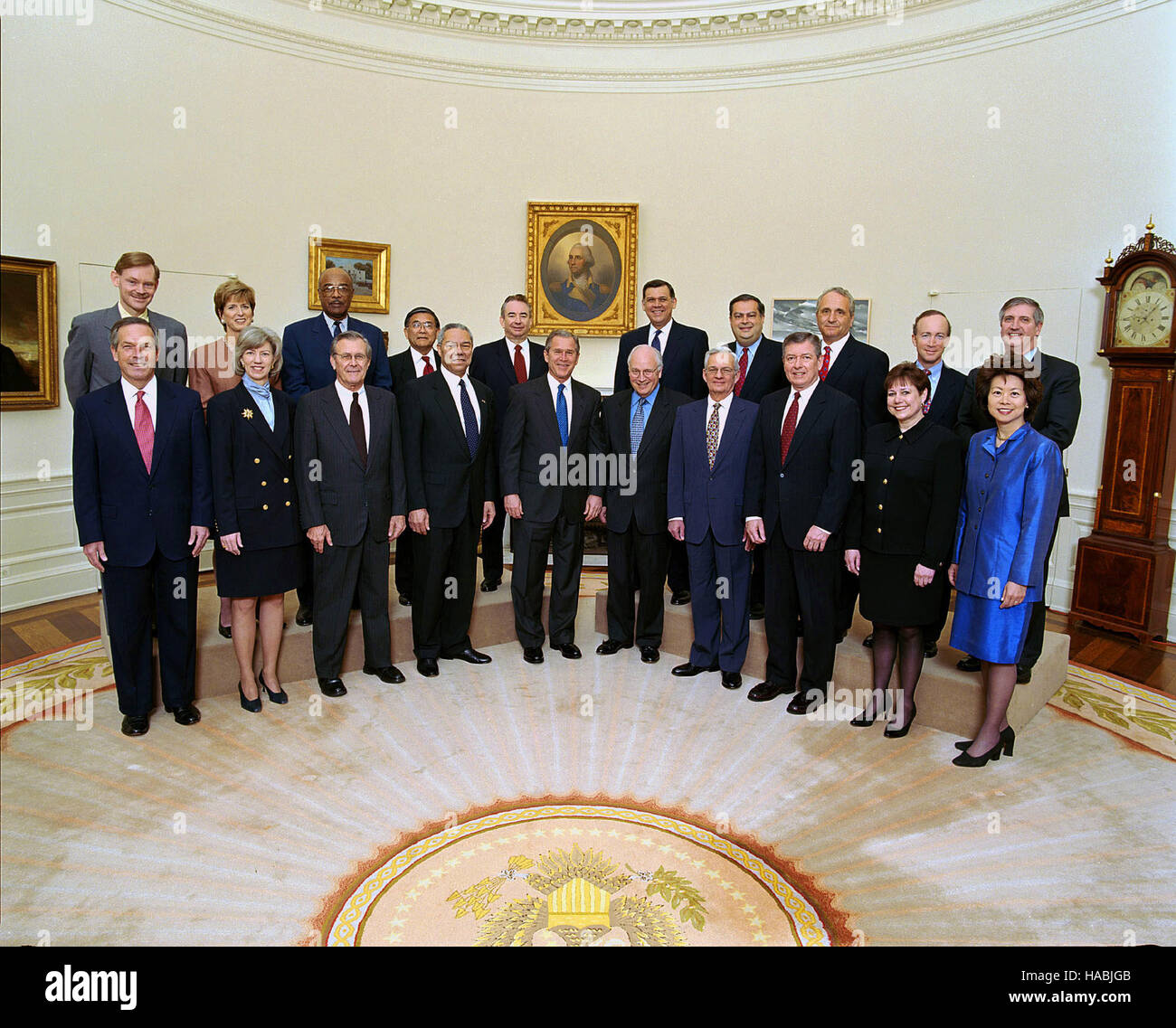 United States President George W. Bush's cabinet photographed on April ...