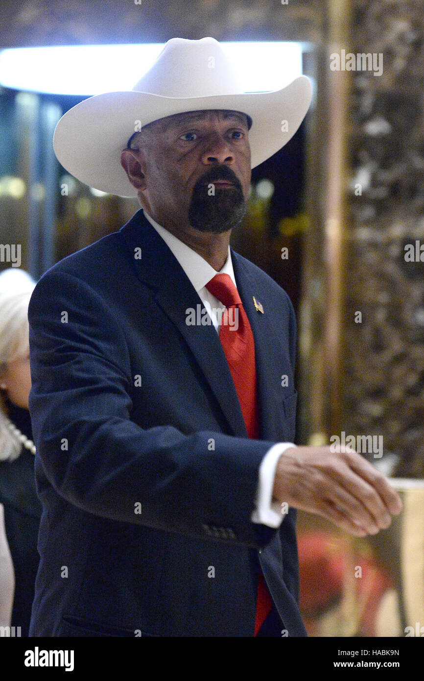 New York, New York. 28th Nov, 2016. Sheriff David Clarke of Milwaukee ...