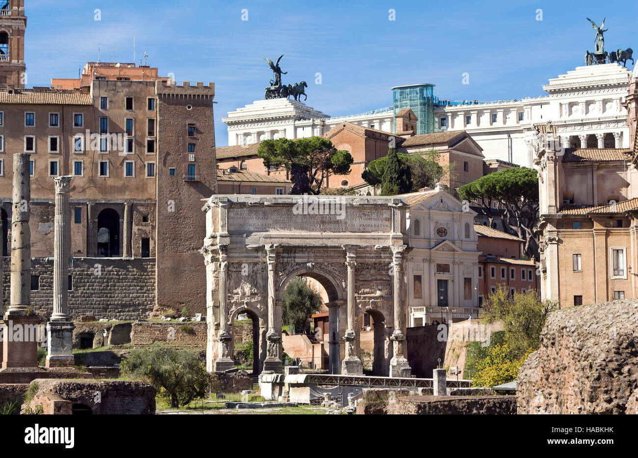 Roman forum ancient ruins in rome, Italy Stock Photo - Alamy
