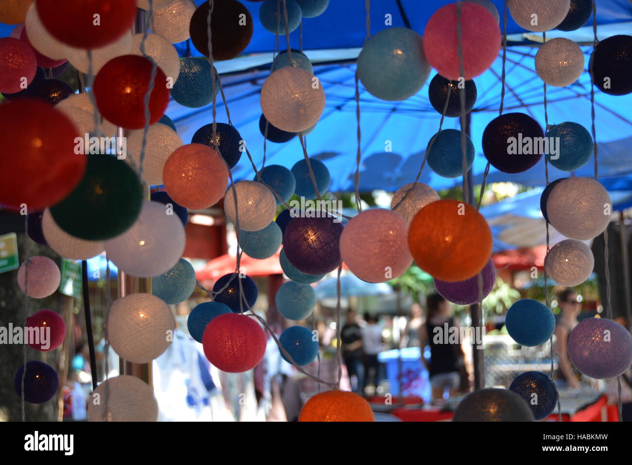 Celebration globes in Thailand, Chiang Mai, on the Chinese New Year ...
