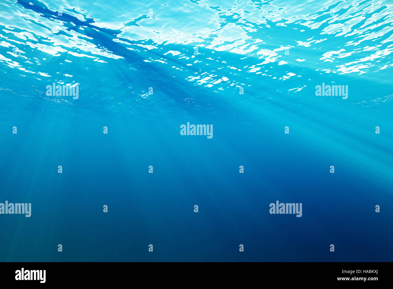 rendering surface underwater blue background in sea Stock Photo - Alamy