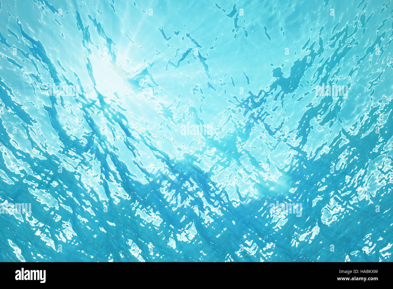rendering water surface with sunlight in the ocean, sea Stock Photo - Alamy