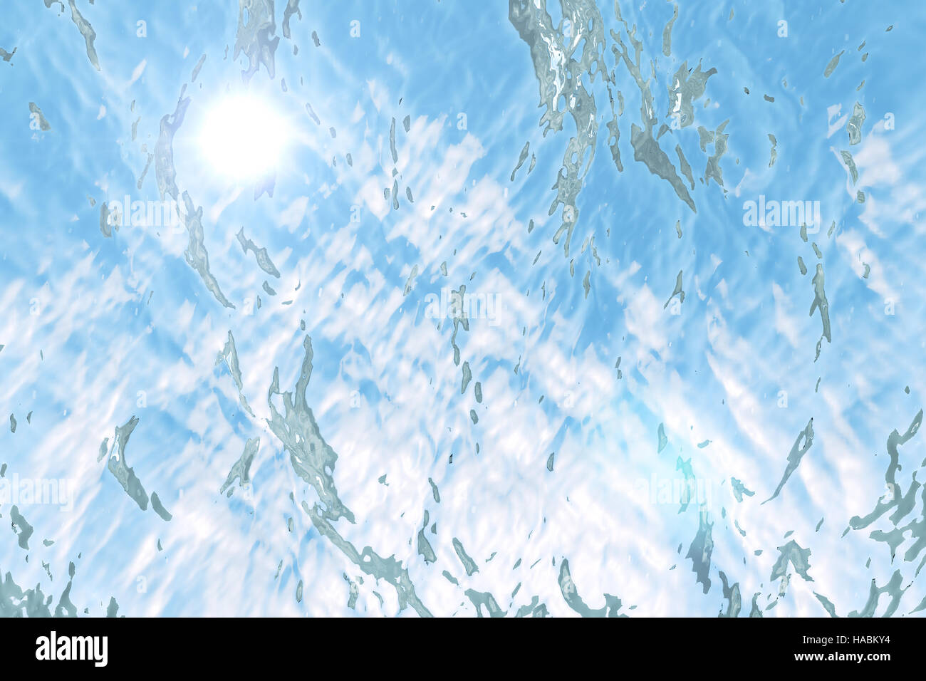 rendering surface underwater blue background in sea Stock Photo - Alamy