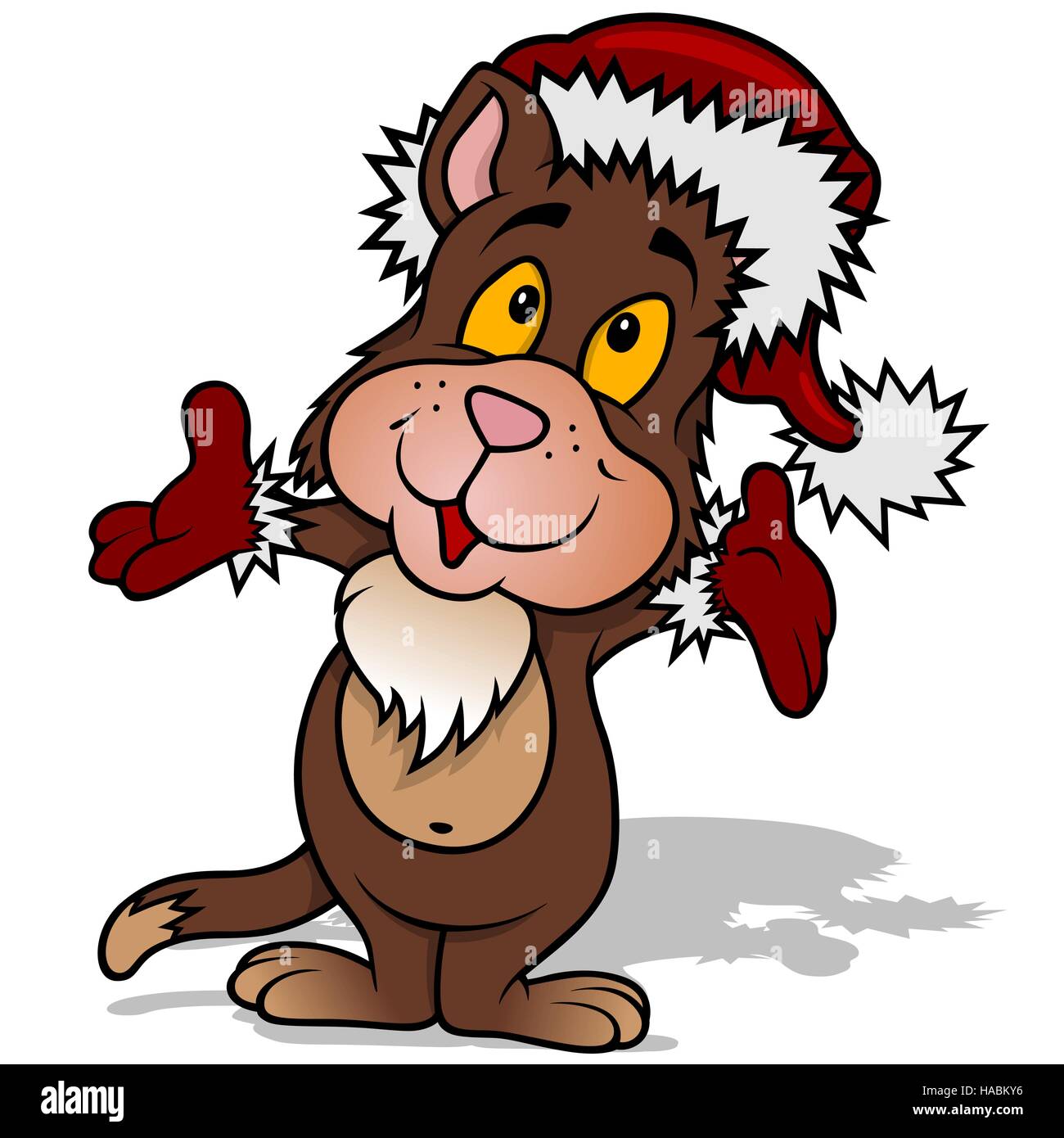 Cute santa standing on Stock Vector Images - Alamy