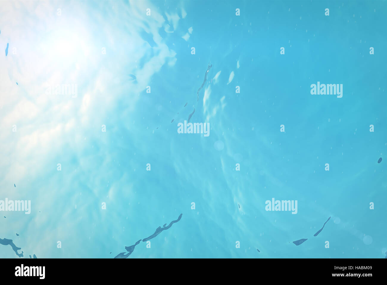 rendering surface underwater blue background in sea Stock Photo - Alamy