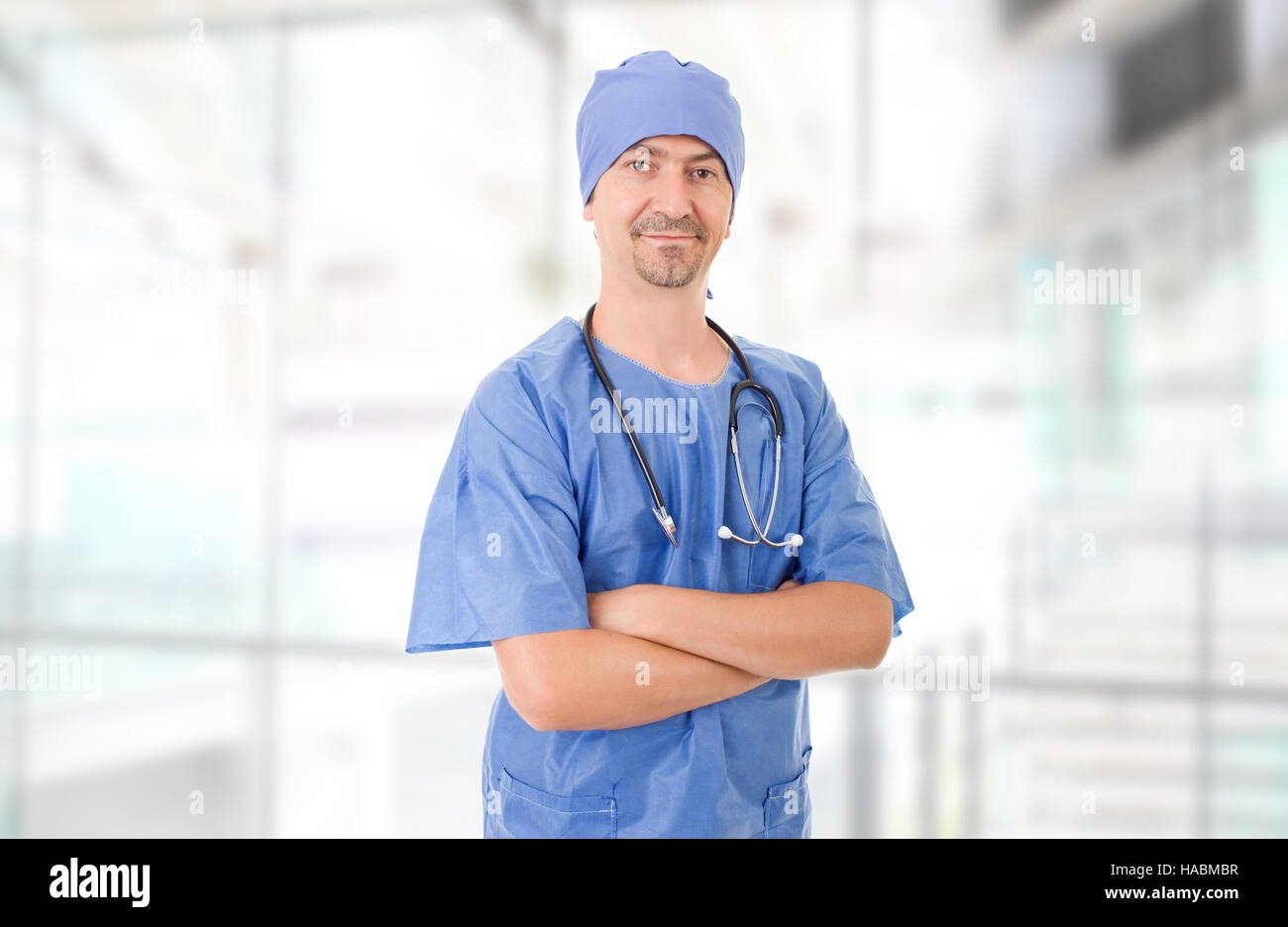 happy male doctor at the hospital Stock Photo - Alamy