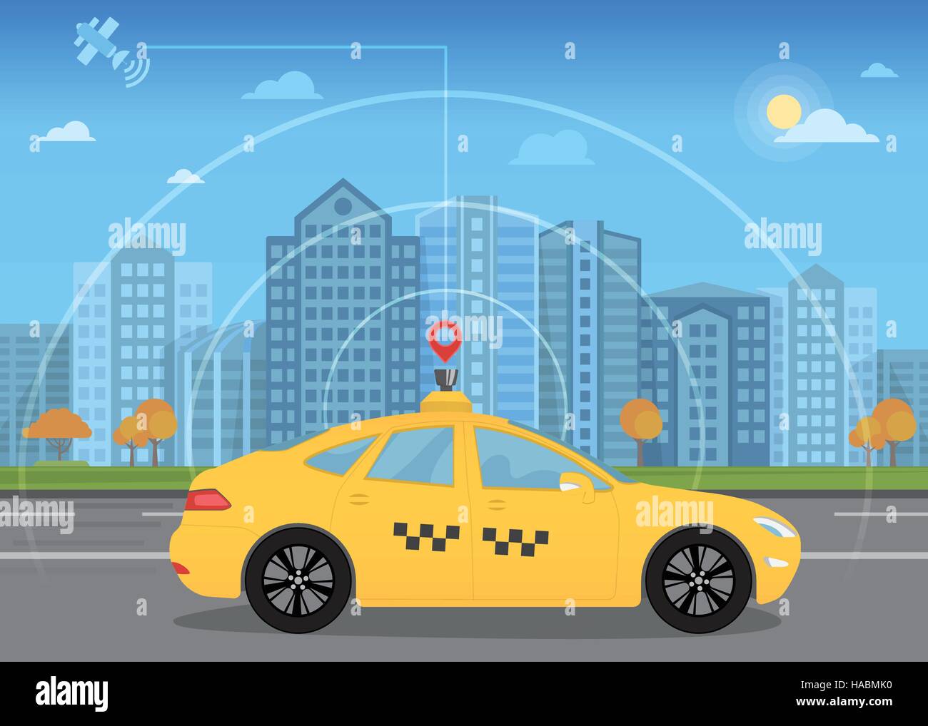 Satellite navigation through Stock Vector Images - Alamy