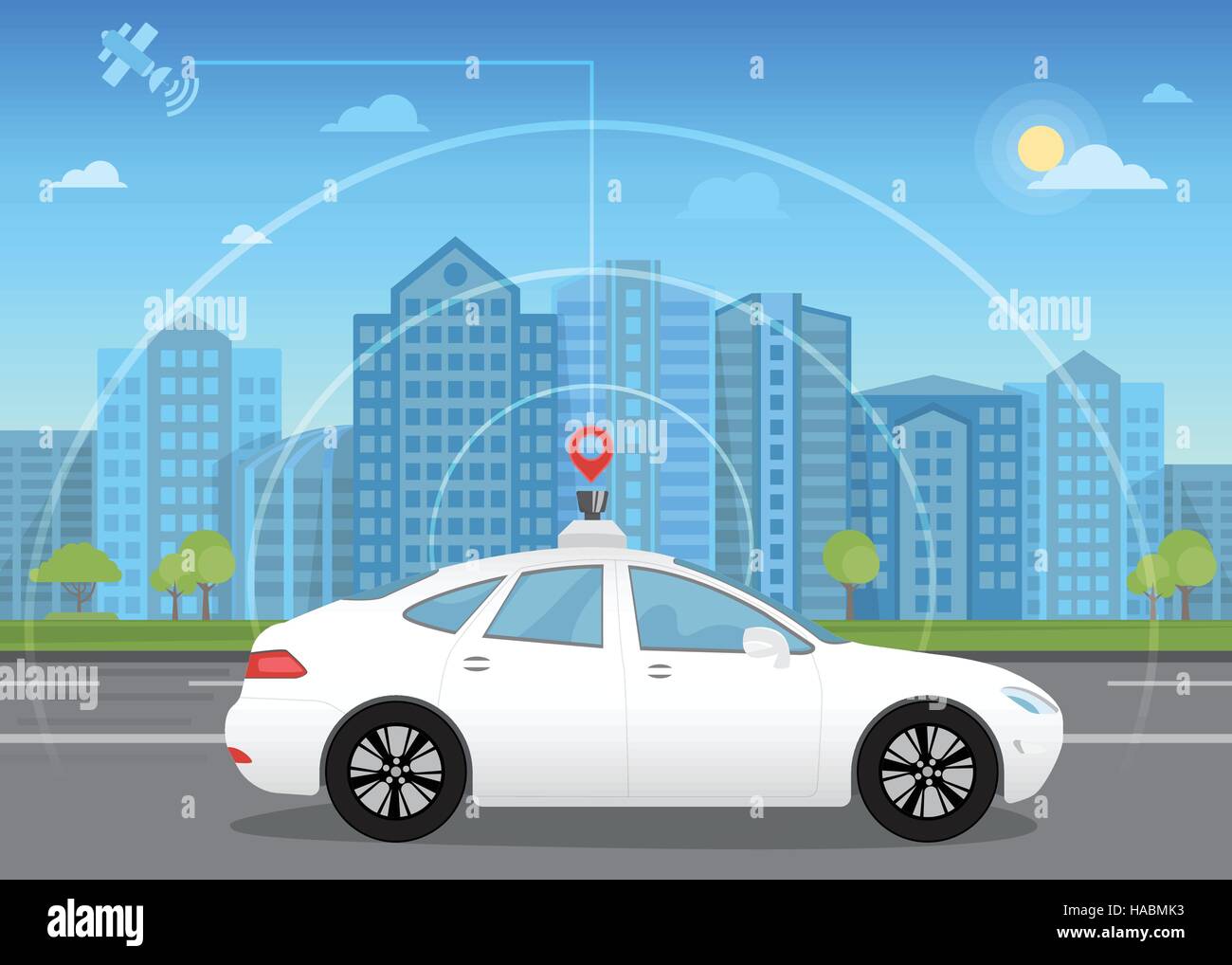 Satellite navigation through Stock Vector Images - Alamy