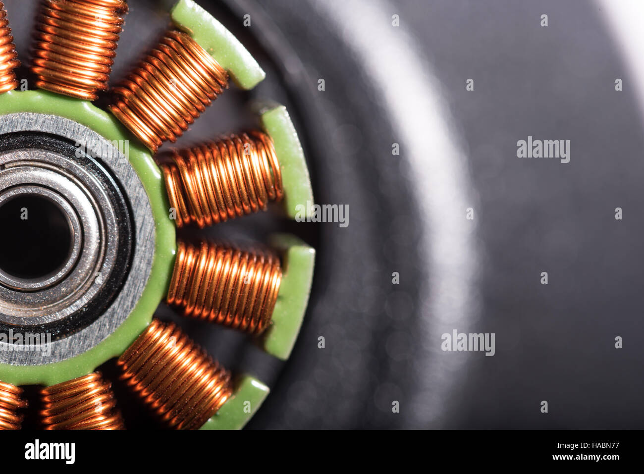 Detailed top view of motor armature Stock Photo - Alamy