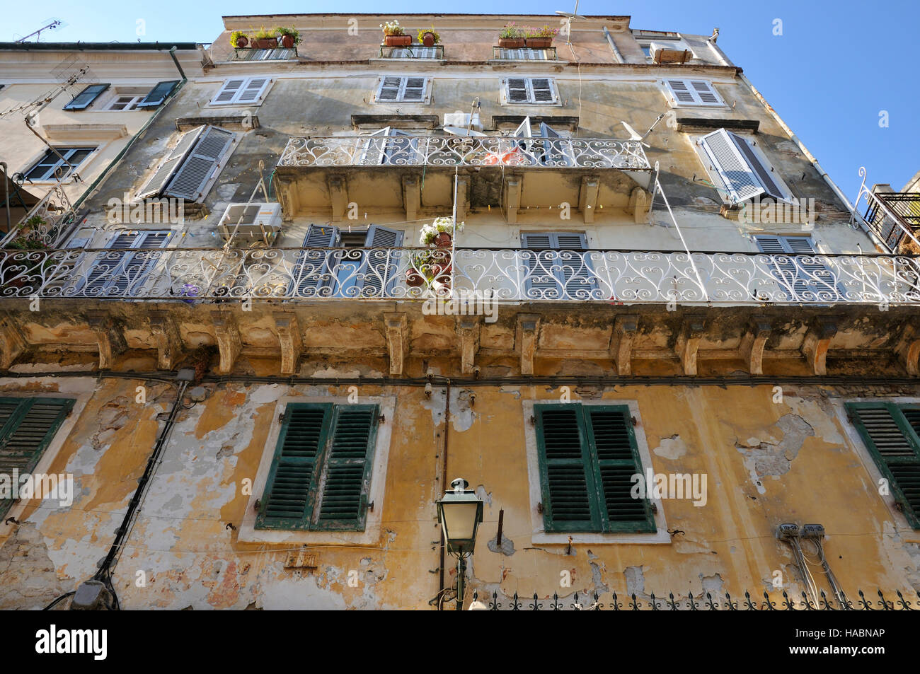 Old house in the old city of Corfu, Corfu island, Greece Stock Photo ...