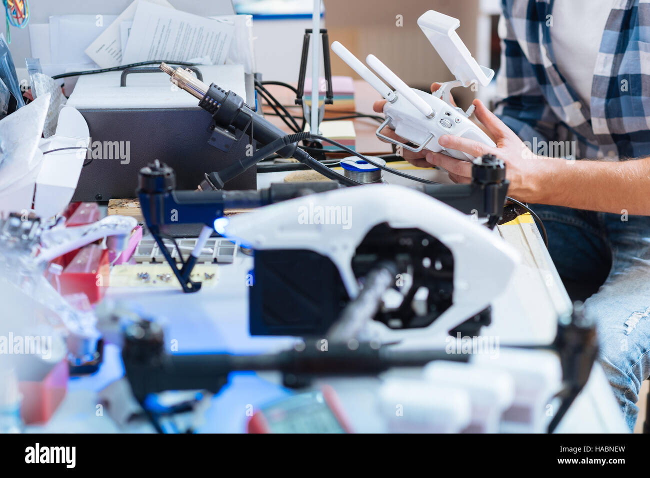 Close up mans hands repairing hi-res stock photography and images - Alamy