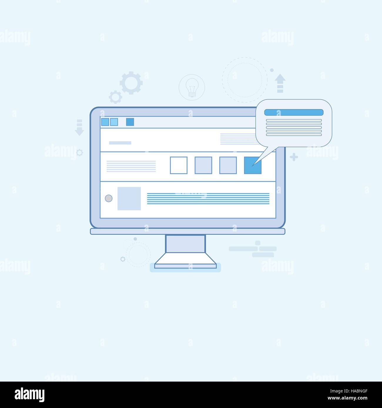 Screen workstation Stock Vector Images - Alamy