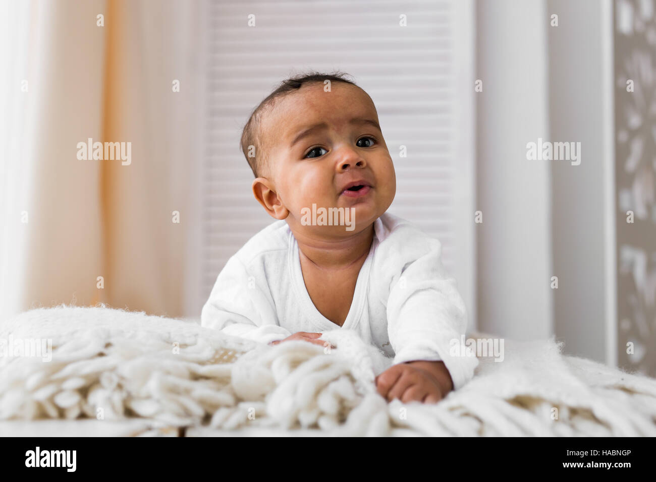 Portrait of a mixed race baby boy Stock Photo - Alamy