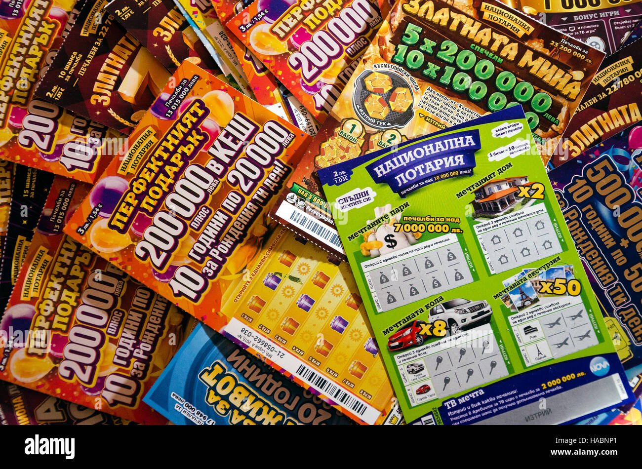 Scratch cards lottery winning hi-res stock photography and images - Alamy